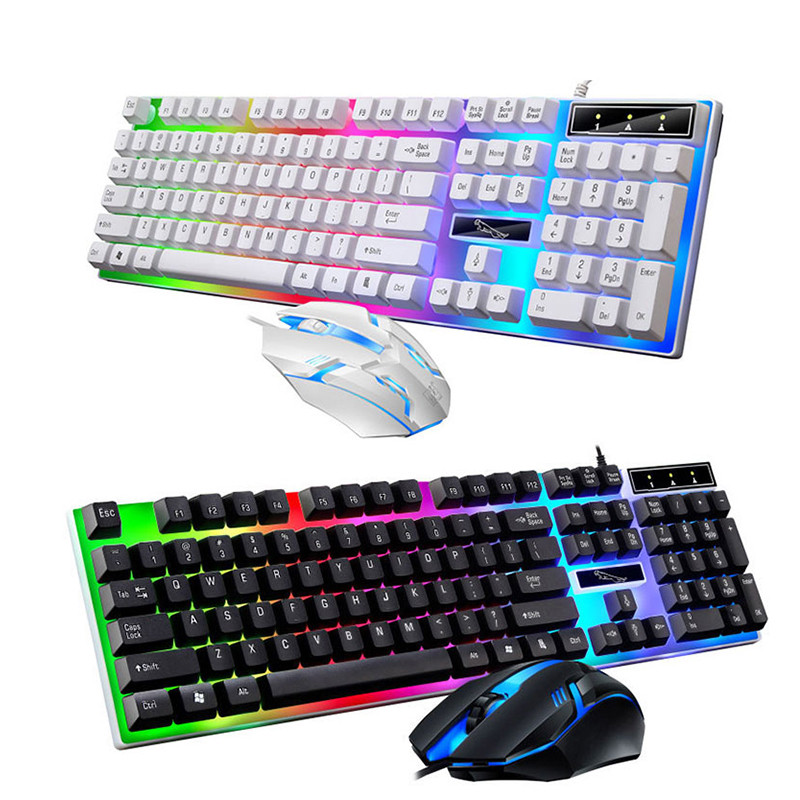 Jual RGB Gaming Keyboard Gamer Keyboard And Mouse Kit Wired Mechanical ...