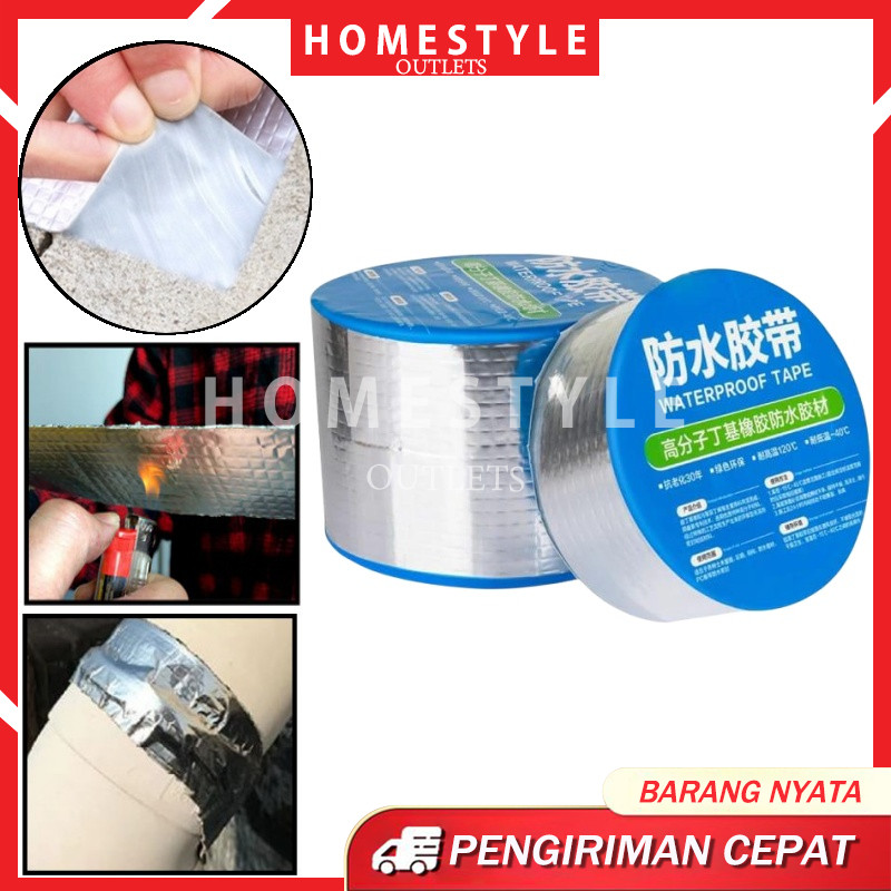 Jual Tape Anti Bocor Foil Butyl Aluminium Lakban Anti Bocor Lem Anti Air Aluminium Foil ...