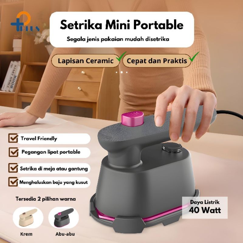 Jual Pplus Mini Setrika Uap Protable Multi Fungsi 2 in 1 40w | Shopee Indonesia
