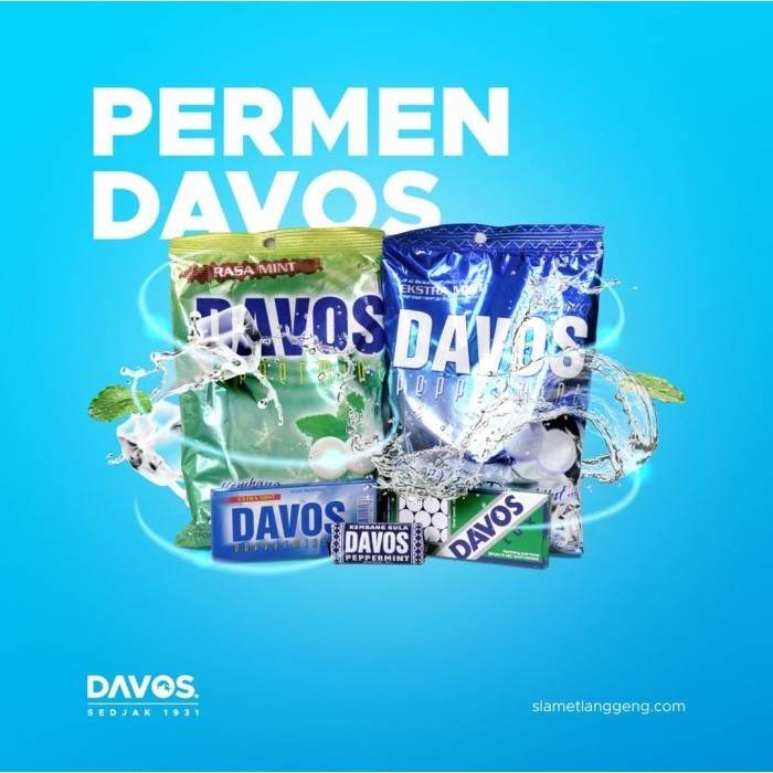 Jual Permen Jadul Rasa Mint Merk Davos Bag Oleh Oleh Khas Purbalingga ...