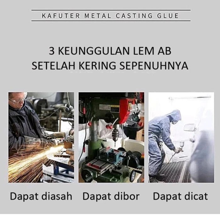 Jual Glue Epoxy AB Lem Perekat Material Penambal Besi Radiator Anti ...