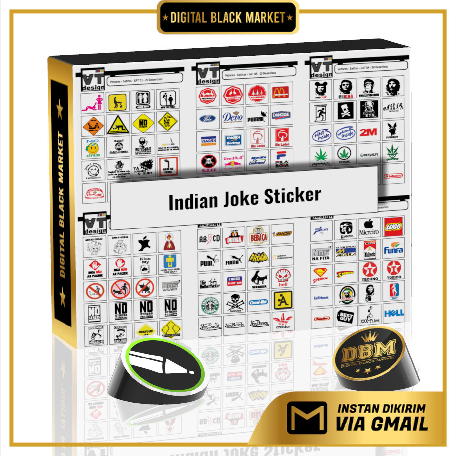 Jual ID99120 - 139 Indian Joke Sticker CDR Files | Shopee Indonesia