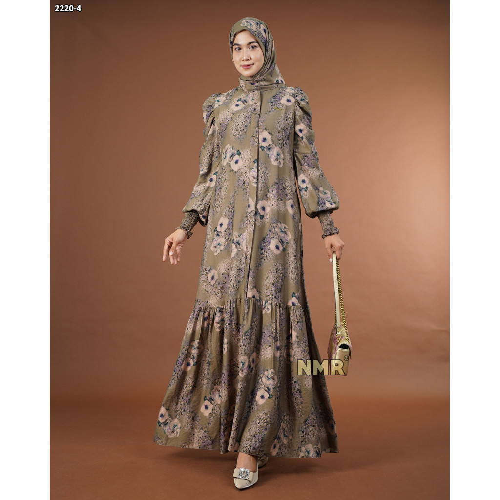 Jual NMR Gamis Crespo Digital Print Vol 2220-4 ( INC Hijab ) | Shopee ...