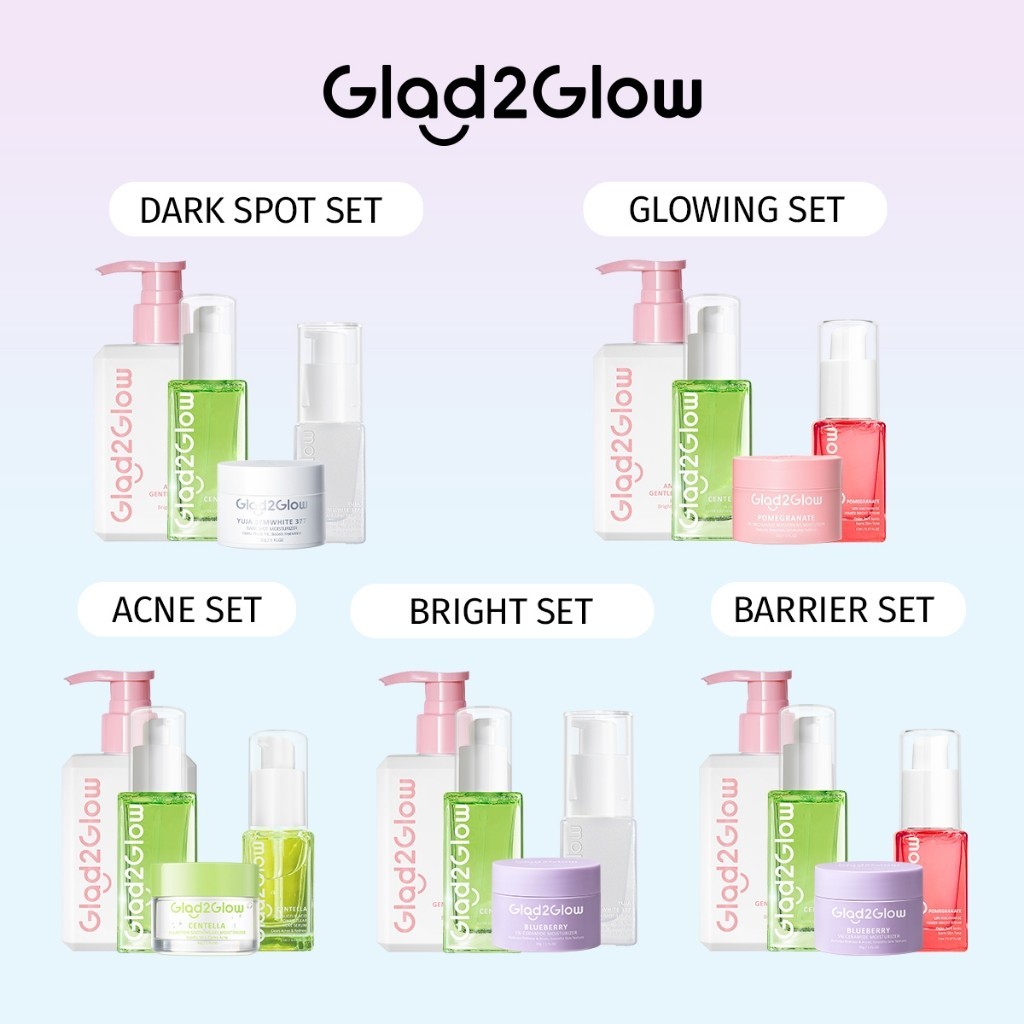 Jual Glad2glow Paket Bundle 4in1 | Paket G2G 4in1 | Paket Skincare g2g ...