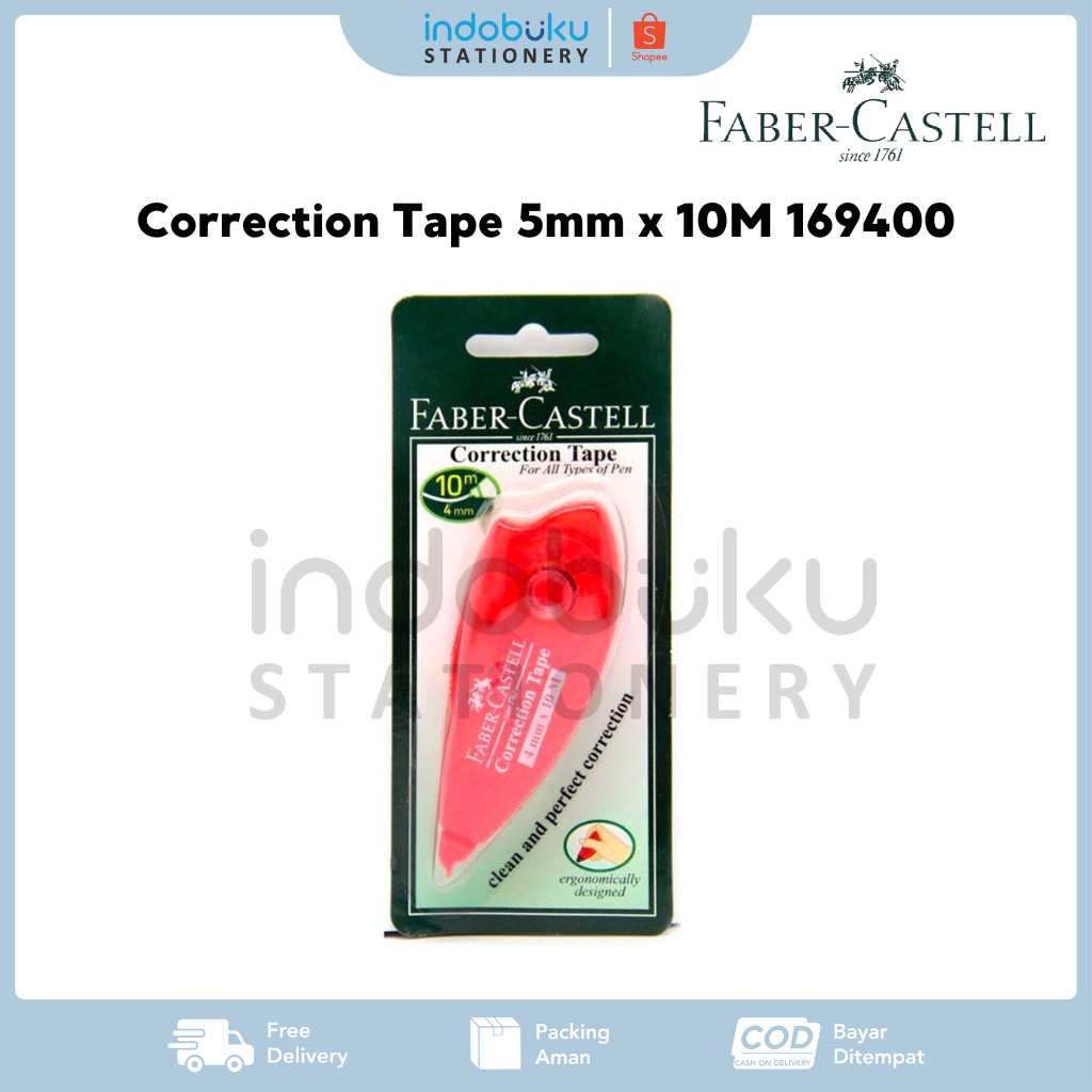 Jual Correction Tape Tipe-X Faber-Castell 5mm x 10M 169400 | Shopee ...
