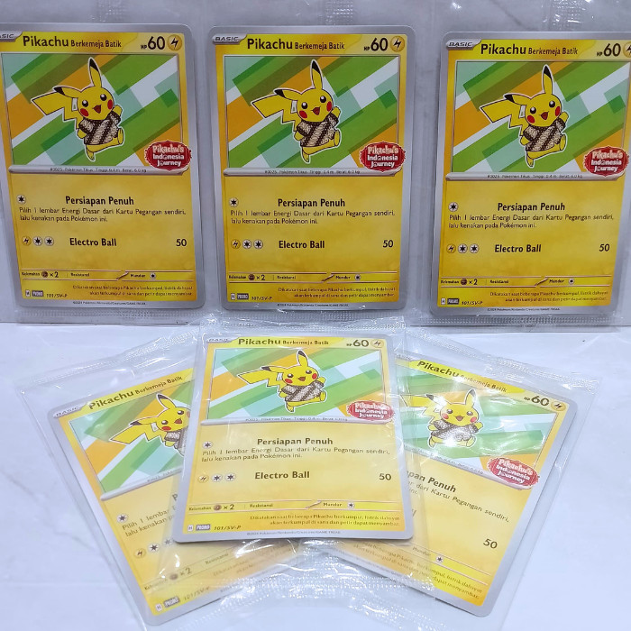 Jual Kartu Pokemon Pikachu Berkemeja Batik - Limited Edition | Shopee ...