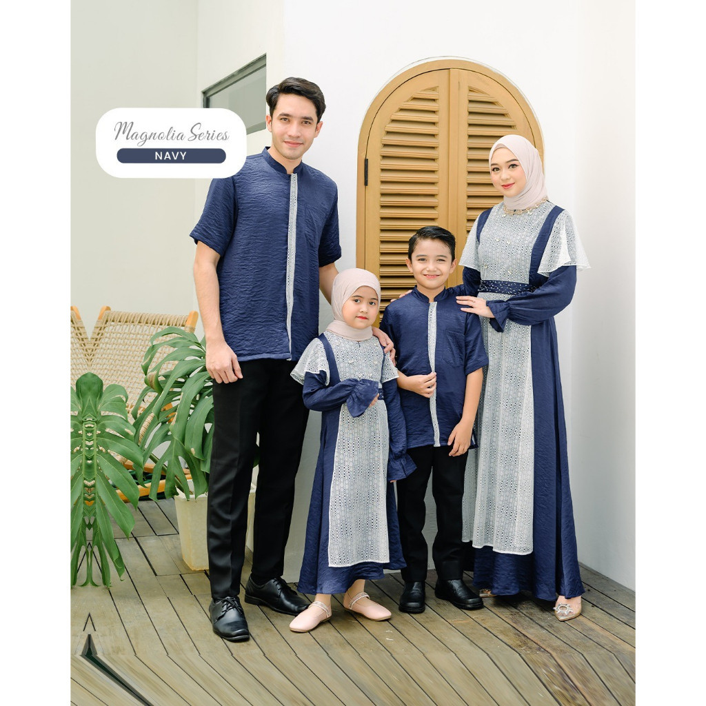 Jual Gamaleea - Magnolia Rayya Navy / Family Set / Seragam Keluarga ...
