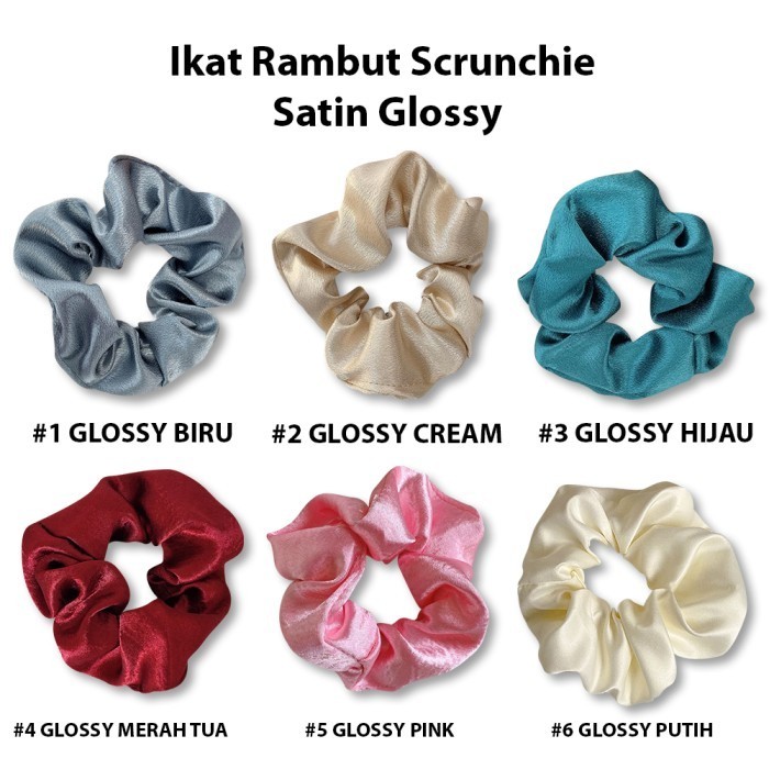 Jual BOP IKAT RAMBUT SCRUNCHIE SATIN SILK IMPORT KOREA HARIBAND ...