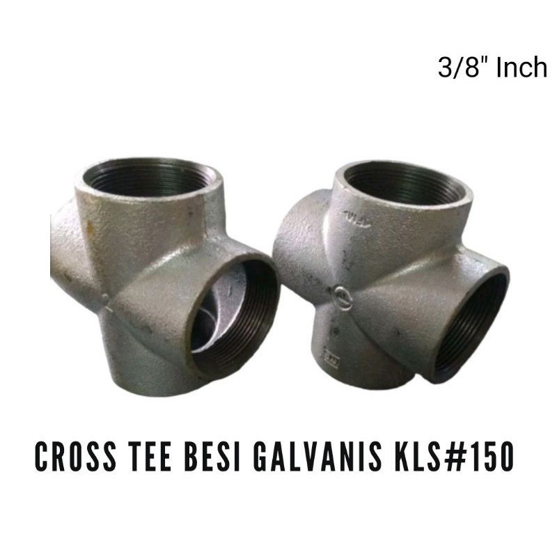 Jual Cross tee besi galvanis/Tee empat cabang 3/8" inch drat dalam ...