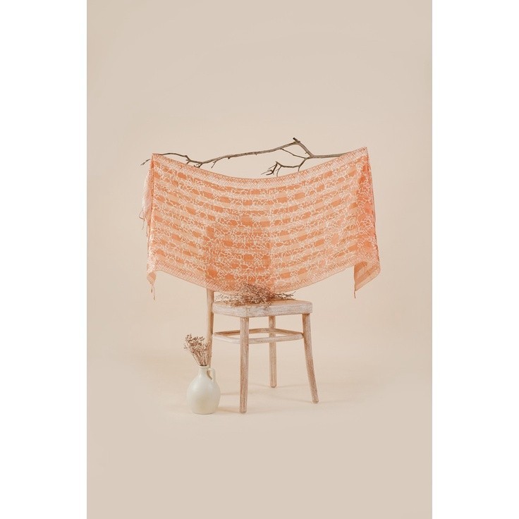 Jual BATIK RATU - Syal Batik Sutra Orange 10 | Shopee Indonesia