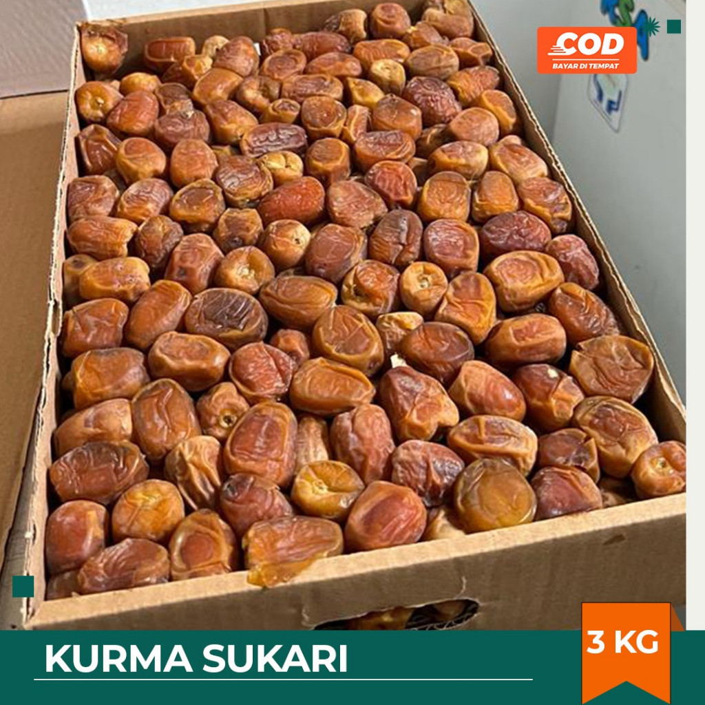 Jual KURMA SUKARI BASAH DUS 3 KG GRADE A PREMIUM / KURMA RAJA SUKKARI ...