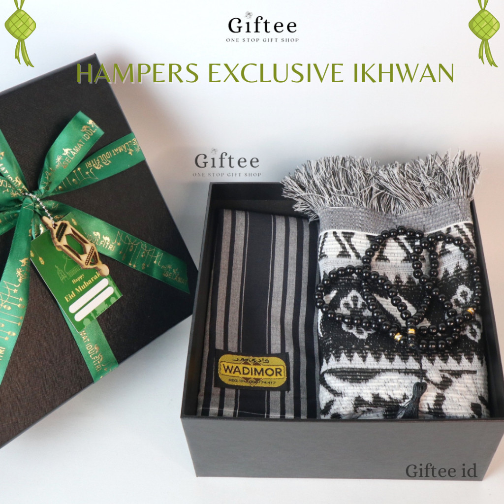 Jual HAMPERS IKHWAN LEBARAN EXCLUSIVE 1 HARD BOX ISI ALAT SHOLAT ...