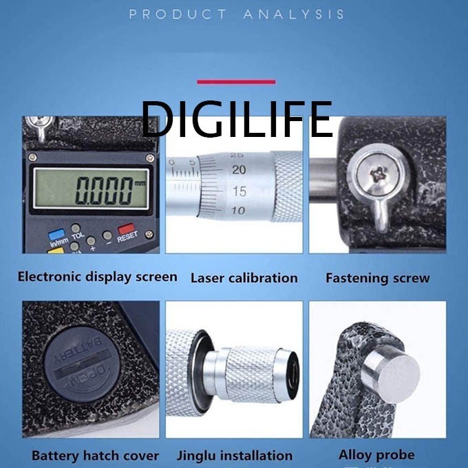 Jual Digital Micrometer 100-125mm 0.001mm Mikrometer 100 125 mm Syntek ...