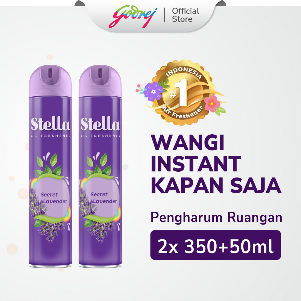 Jual Stella Aerosol Secret Lavender (350+50 ml) x2 - Pengharum Pewangi ...