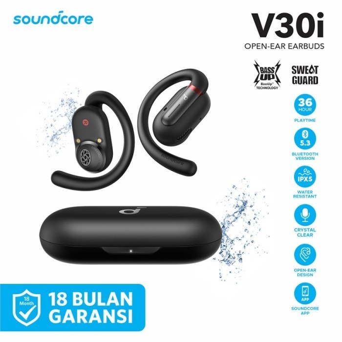 Jual Anker Soundcore V30i Open Ear Earbuds Earphone Sport - A3873 ...