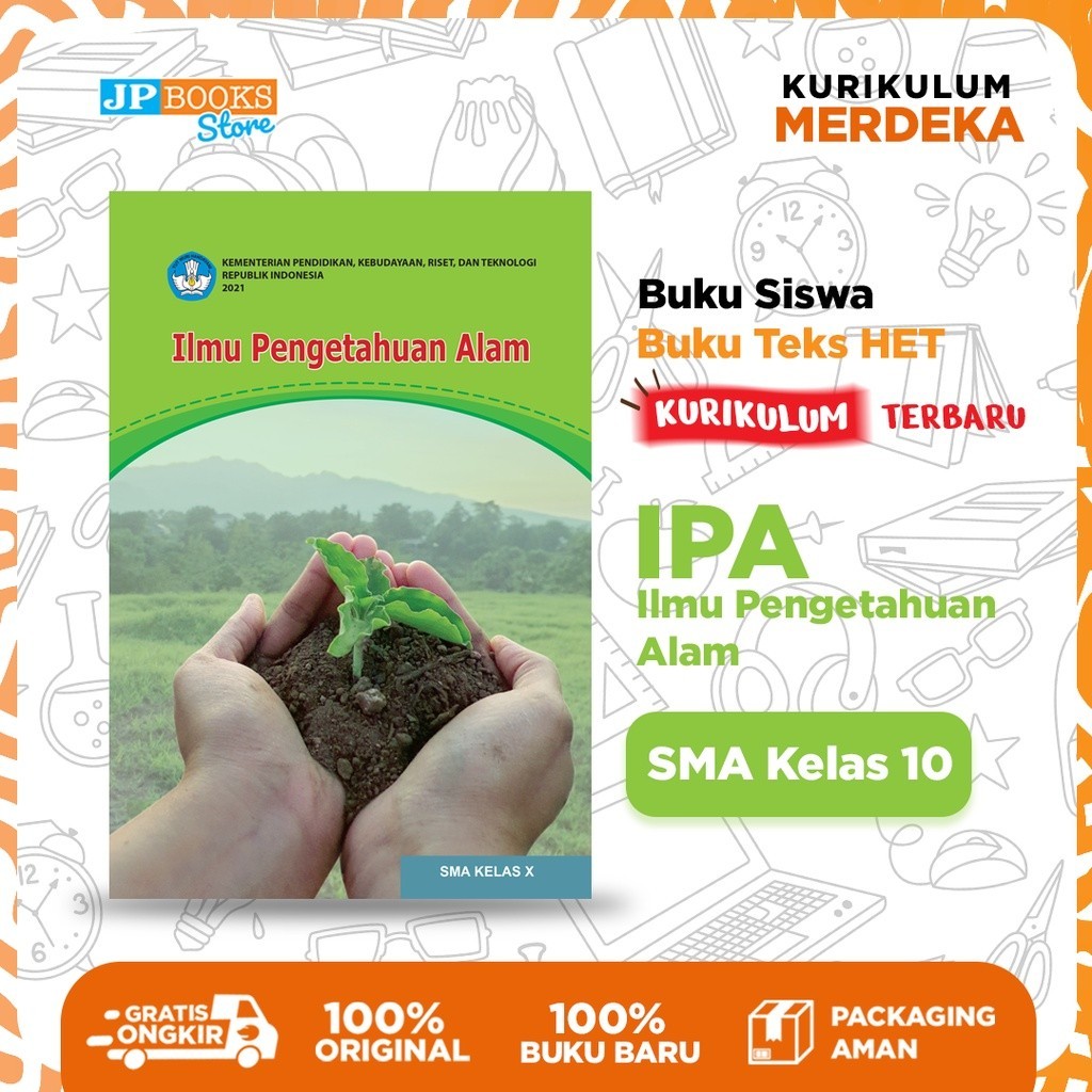 Jual JP Books – (KURIKULUM TERBARU) Buku Siswa / Buku Teks HET Kurmer Sekolah IPA SMA Kelas 10 ...