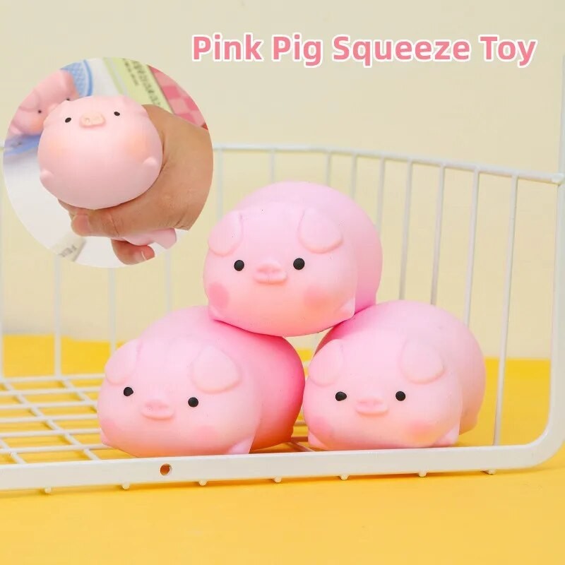 Jual Kawaii Pink Pig Squeeze Toy no stress Anti Anxiety Stress Reliever ...