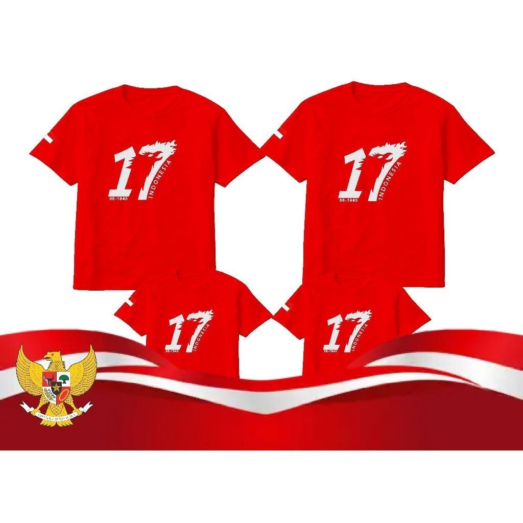 Jual KAOS 17 AGUSTUS / KAOS HUT INDONESIA / KAOS MERDEKA | Shopee Indonesia