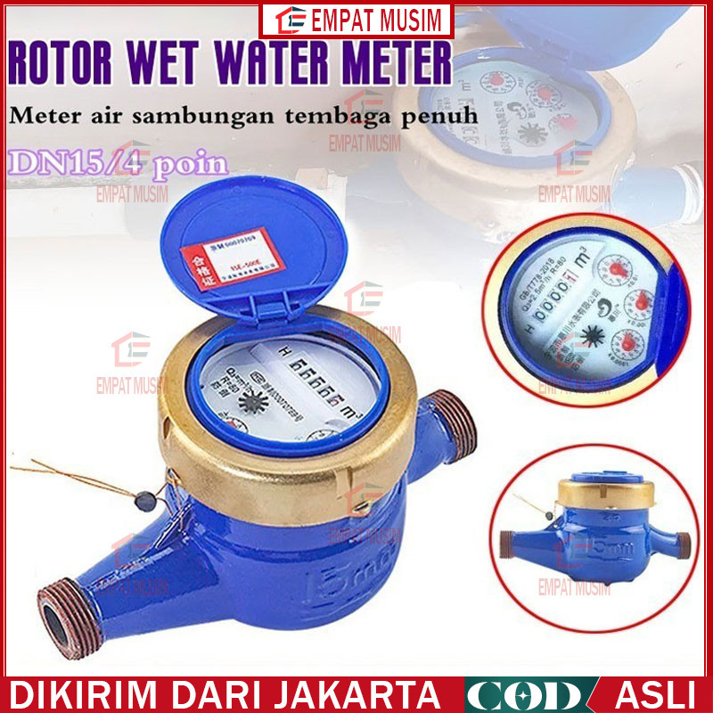 Jual [COD]Meteran Air PDAM SNI Body Besi 1/2 inch MIAMI Water Meter 1/2 ...