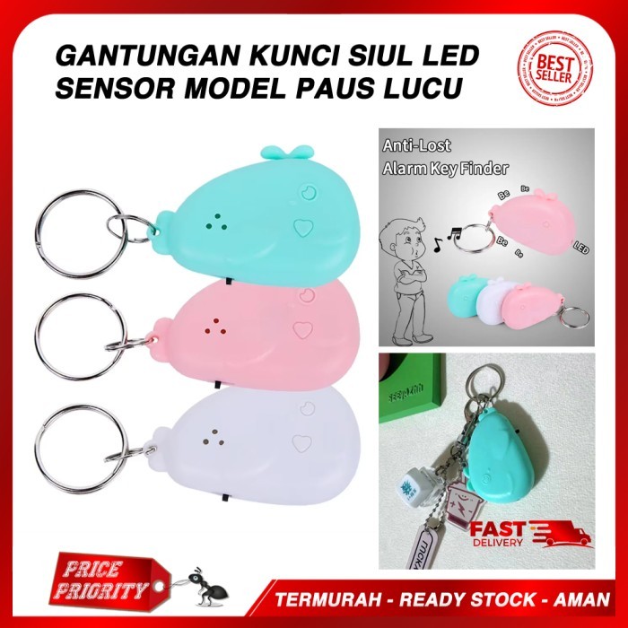 Jual Gantungan Kunci Siul Key Finder Anti Hilang Model Paus Lucu Led ...