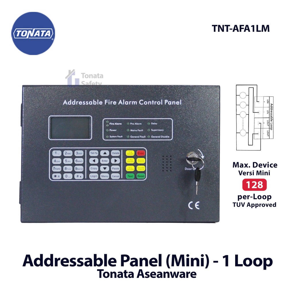 Jual Tonata Fire Alarm Control Panel Full Addressable Mini MCFA ...