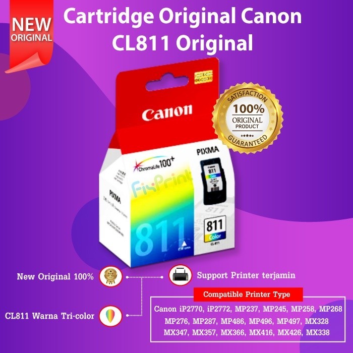 Jual Cartridge Tinta Canon CL811 Color Original CL 811 Colour Katrid CL ...