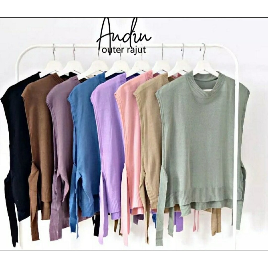 Jual Vest Rajut / Andin Outer Rajut / Rompi Rajut Tali Premium / Vest ...