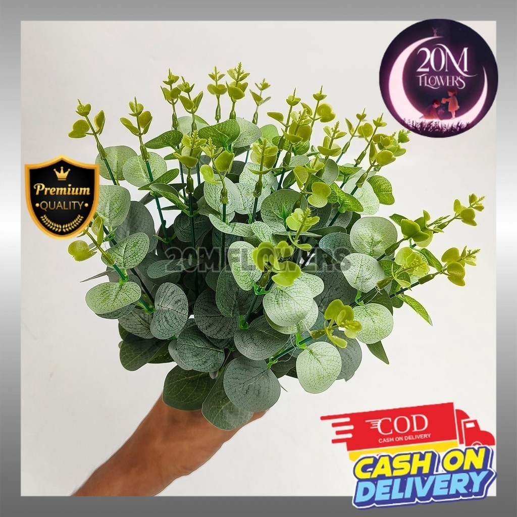 Jual 1PCS DAUN DOLLAR CABANG 16 ARTIFISIAL - DAUN EUCALYPTUS RUMPUT ...
