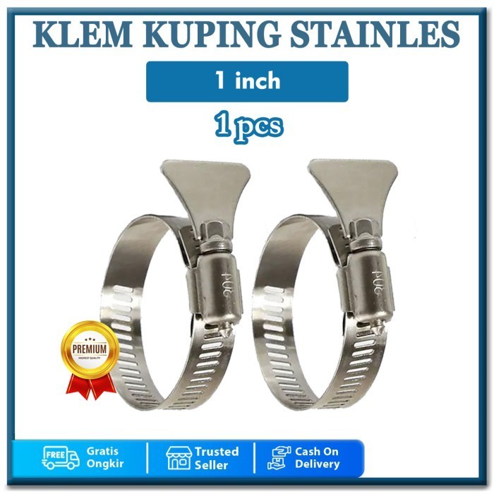 Jual Klem Selang Kuping Stainles 1 Inch Klem Penguat Pengunci Selang ...