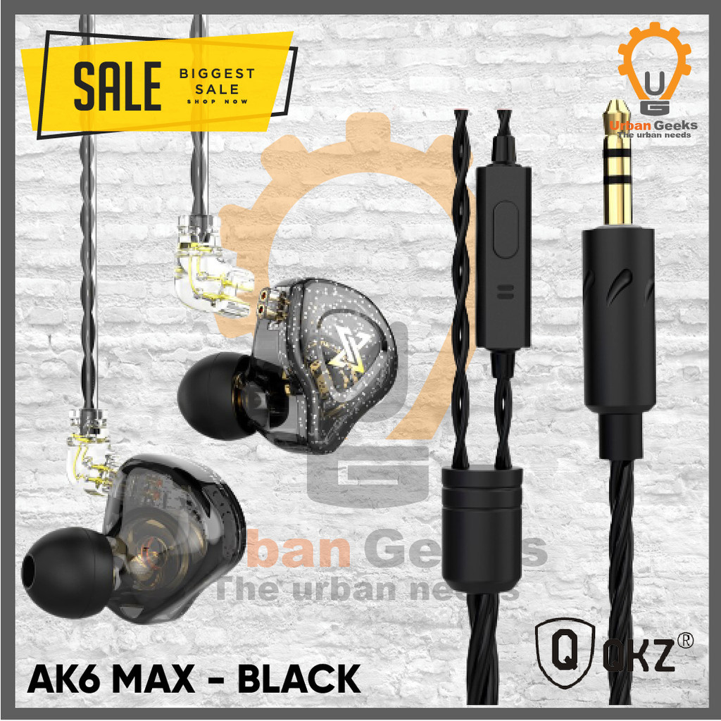 Jual QKZ AK6 MAX Basshead Sport Earphone with Mic alt TRN MT1 KZ EDX ...