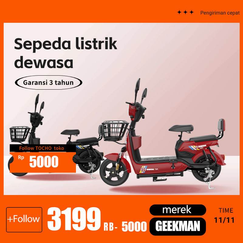 Jual GEEKMAN electric bike sepeda listrik 14 inch Sepeda Motor Listrik ...