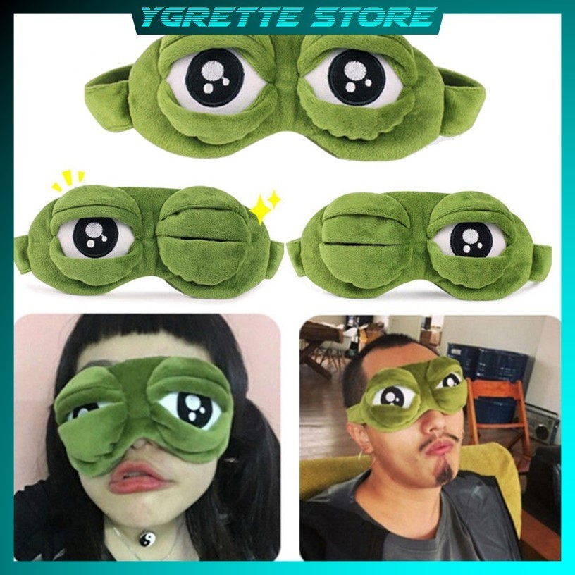 Jual YGRETTE - Masker Tidur Sleeping Mask Model Kodok PEPE Sad Frog ...