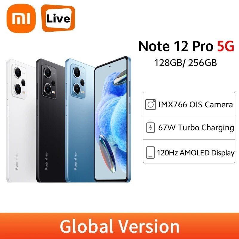 Jual New Xiaomi Redmi Note 12 Pro 5G Global Version 50MP Triple Camera ...