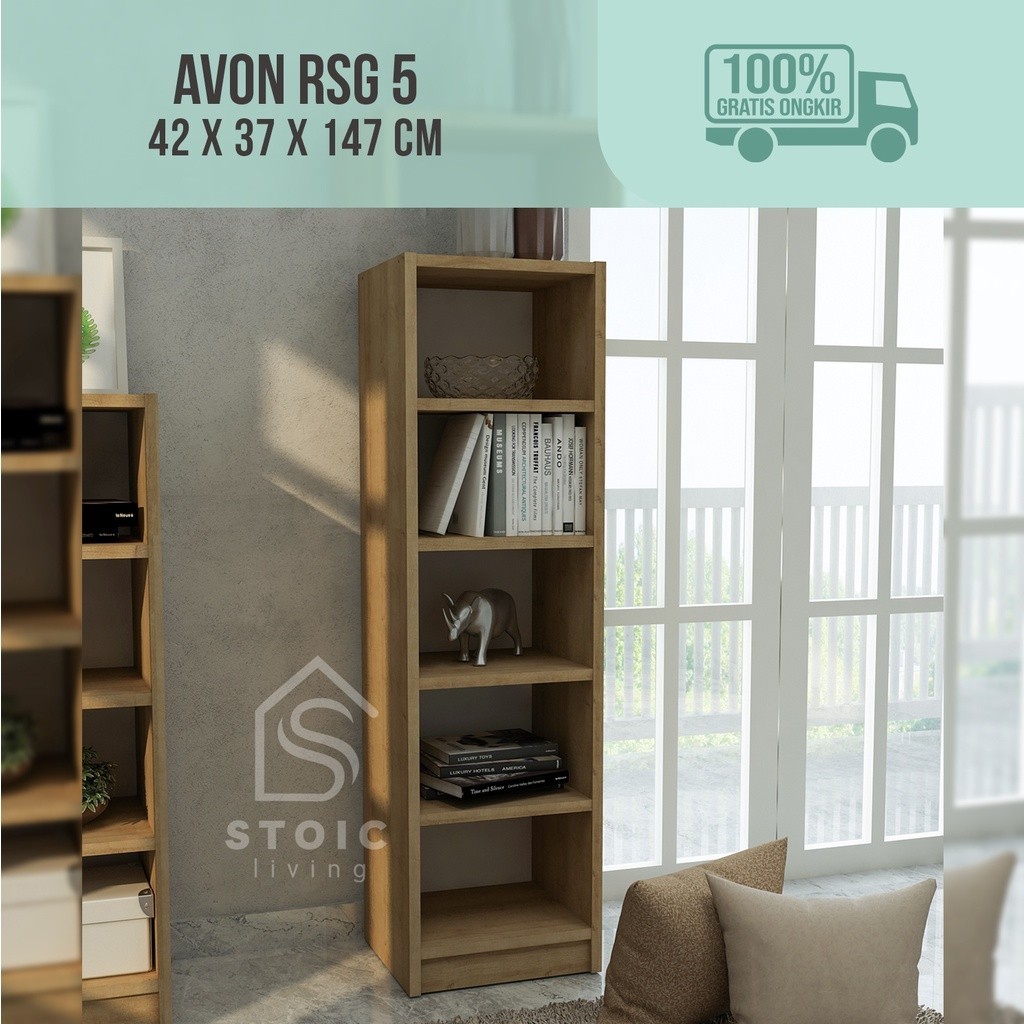 Jual Stoic Living - AVON RSG 5 - Rak Serbaguna Lemari Aesthetic Minimalis Kabinet Kamar Tidur ...