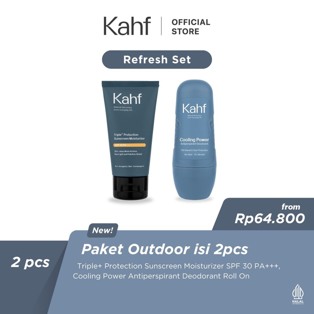 Jual Kahf Paket Outdoor Isi 2pcs - Deodorant & Sunscreen Cream | Shopee ...