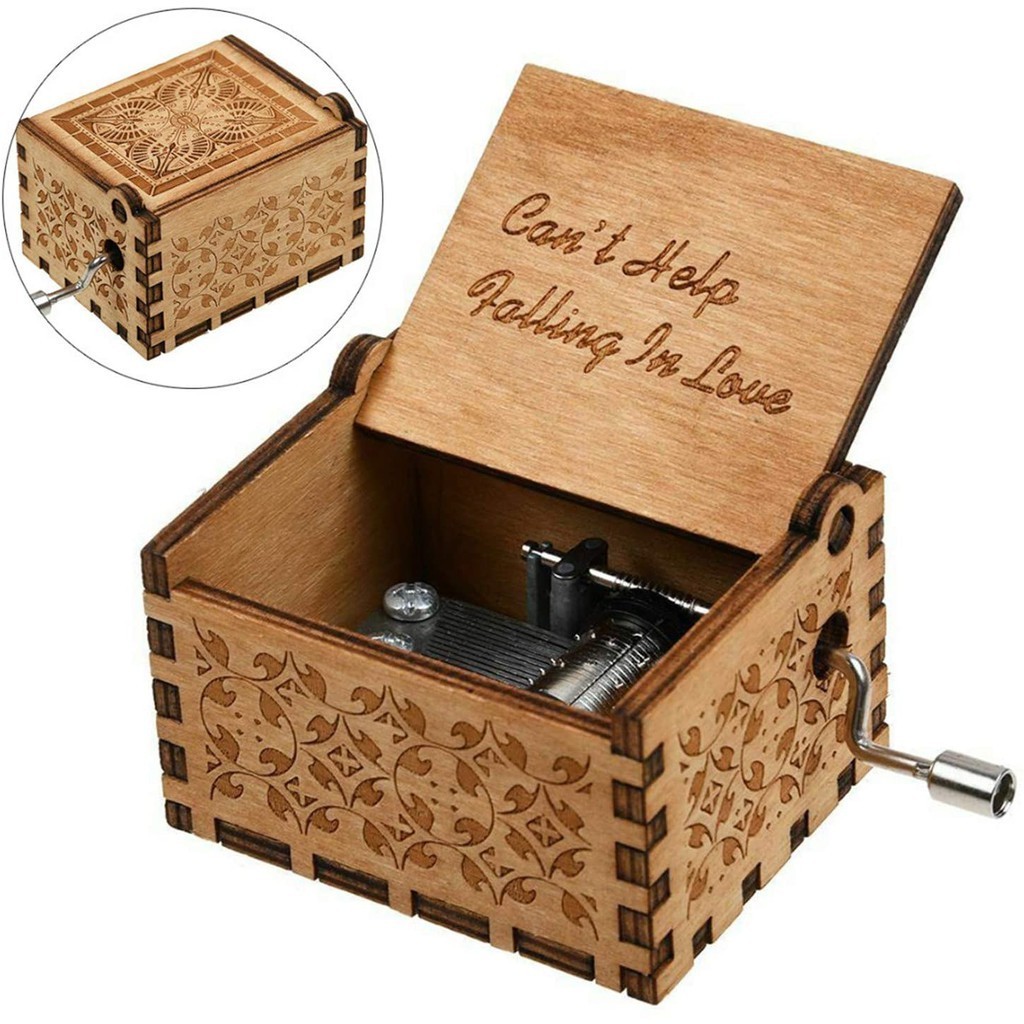 Jual Mainan Musik Box Putar Klasik Vintage Wooden Music box The Hand ...
