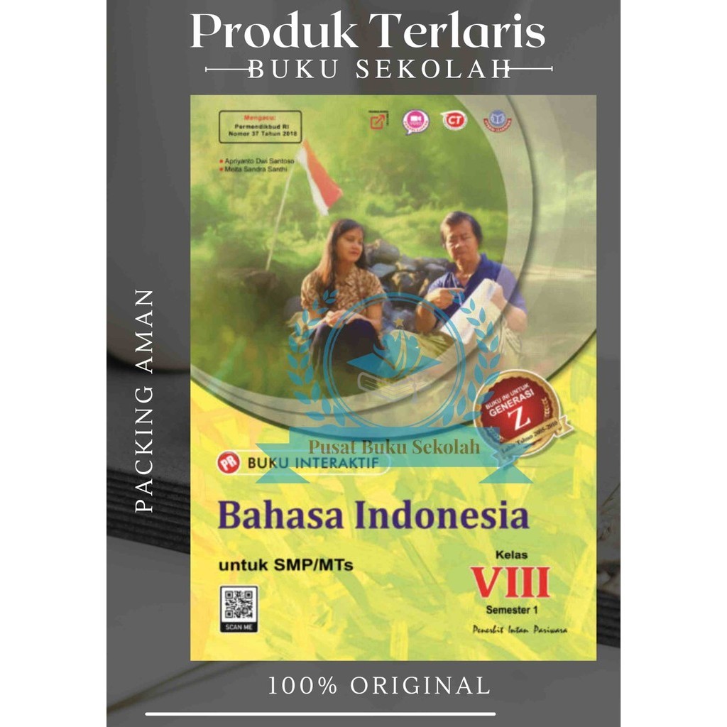 Jual Buku Pr/Lks Bahasa Indonesia K13 SMP/MTS Kelas 8 Semester 1 Intan pariwara Tahun 2024 ...