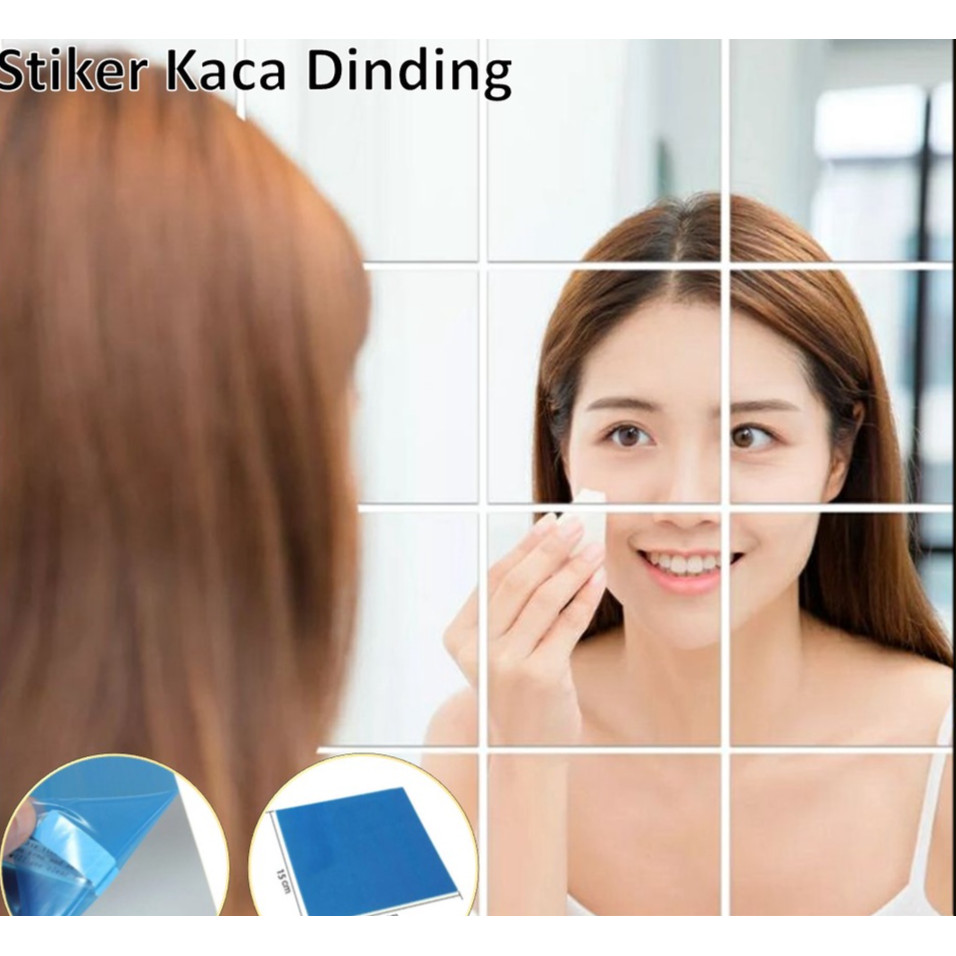Jual MCC Stiker Cermin Dinding Anti Pecah Tempel Persegi Rectangular ...