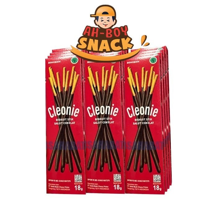 Jual CLEONIE BISKUIT STIK COKELAT PER PAX ISI ( 12 PCS X 18 GRAM ...