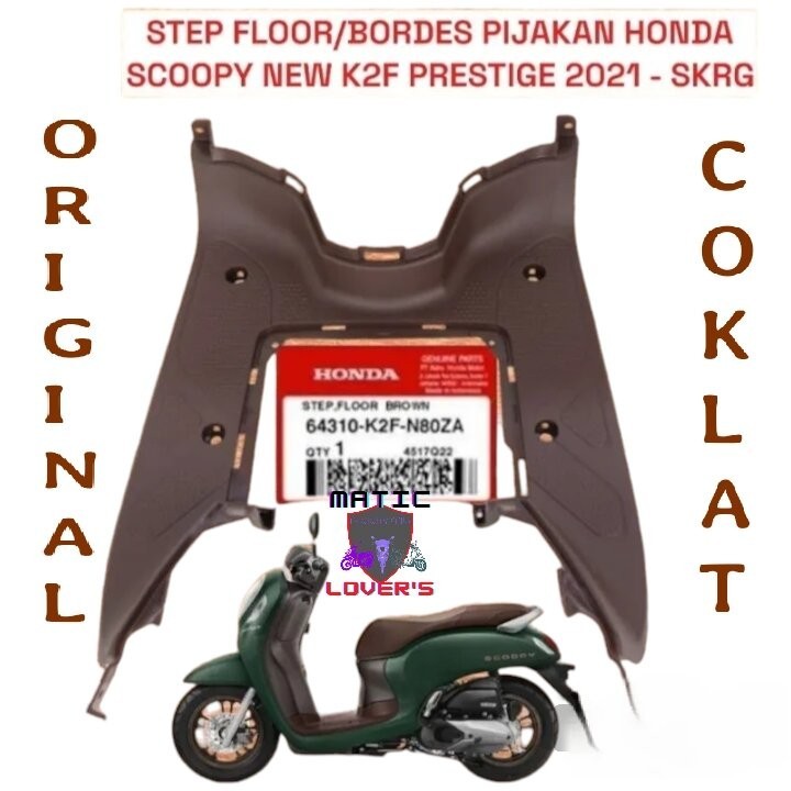 Jual step floor bordes pijakan kaki scoopy new K2F 2021 hitam coklat dan tutup aki original ...