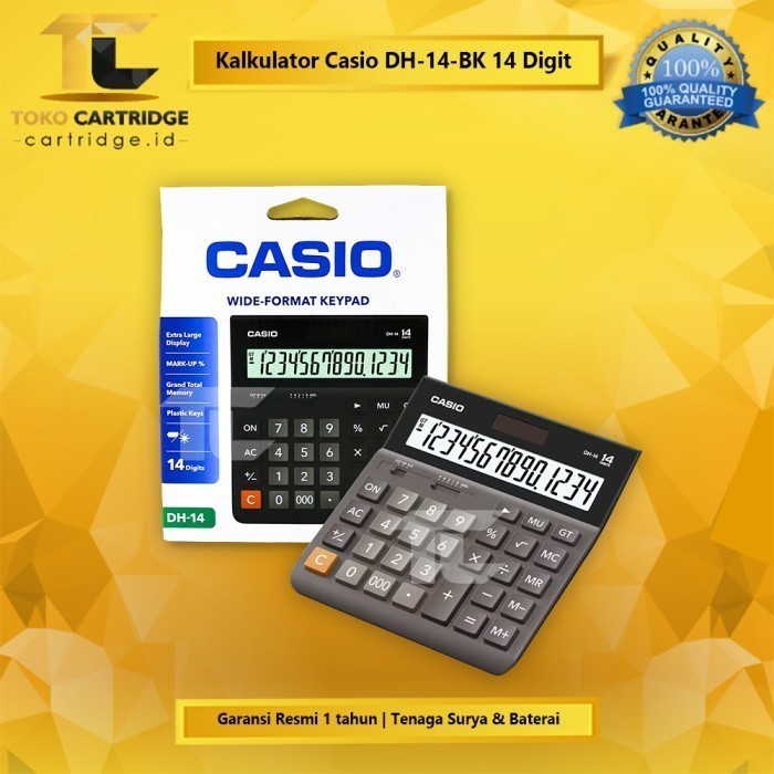 Jual Casio DH 14 Calculator Desktop Kalkulator Meja Kantor Office DH14 Garansi Resmi Original ...