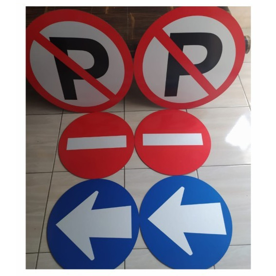 Jual Sticker Rambu Lalu Lintas bulat dilarang parkir stop terlaris ...