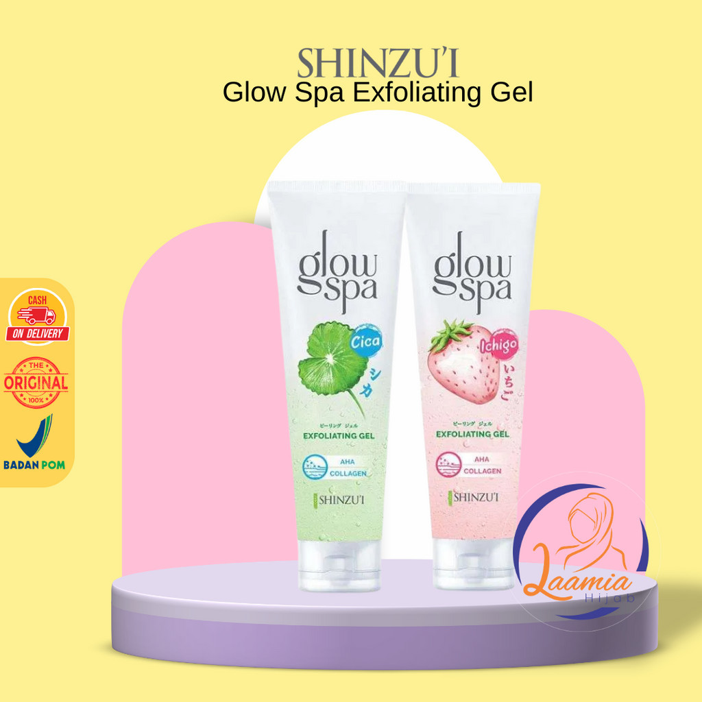 Jual Laamiahijab Shinzui Glow Spa Exfoliating Gel 130ml | Ichigo, Cica ...