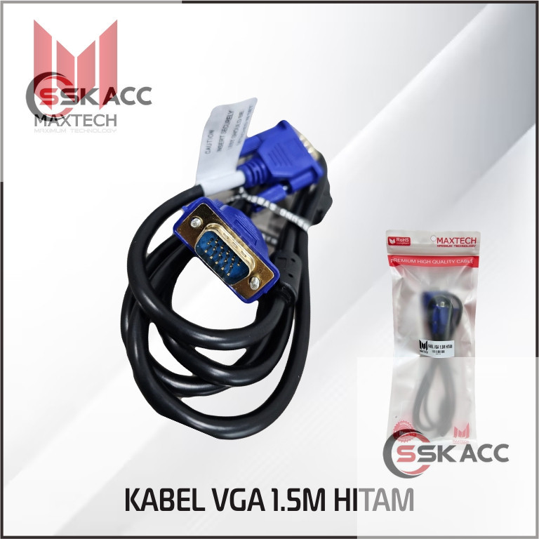 Jual Kabel VGA 1.5m / Kabel Vga monitor 1.5 meter / Proyector Cable 1.5 mtr SSKACC-KOMPUTER ...