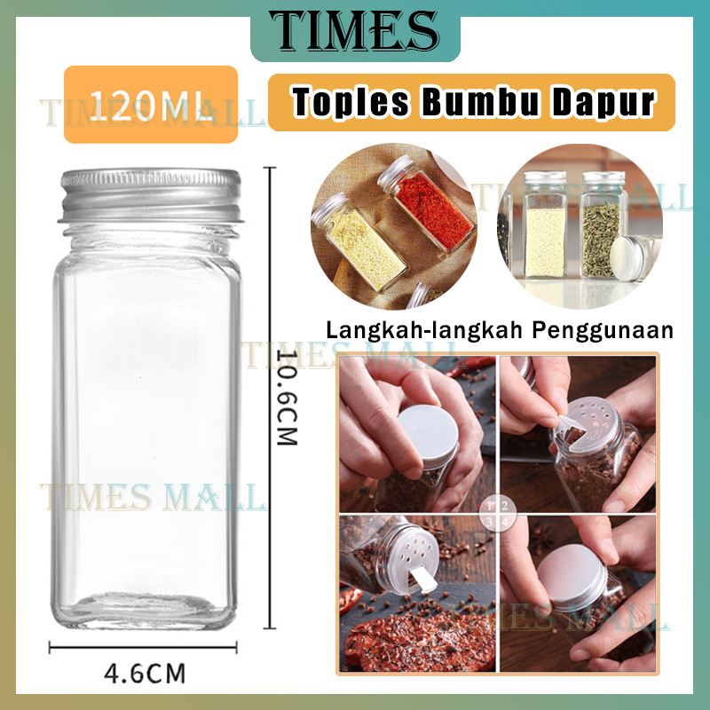 Jual 120ml Toples Bumbu Dapur/Toples Bumbu Lada Garam Merica/Botol ...
