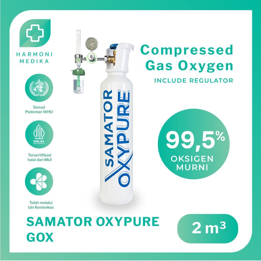 Jual Samator Oxypure GOX 2 m3 [Include Regulator] / Tabung Gas Oksigen ...