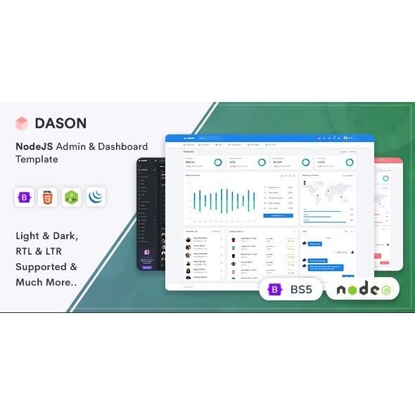 Jual Bootstrap 5 Dason Premium Admin Dashboard Template Nodejs Php Laravel Django