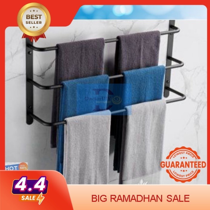 Jual gantungan handuk 3 susun / gantungan handuk kamar mandi 3 susun ...