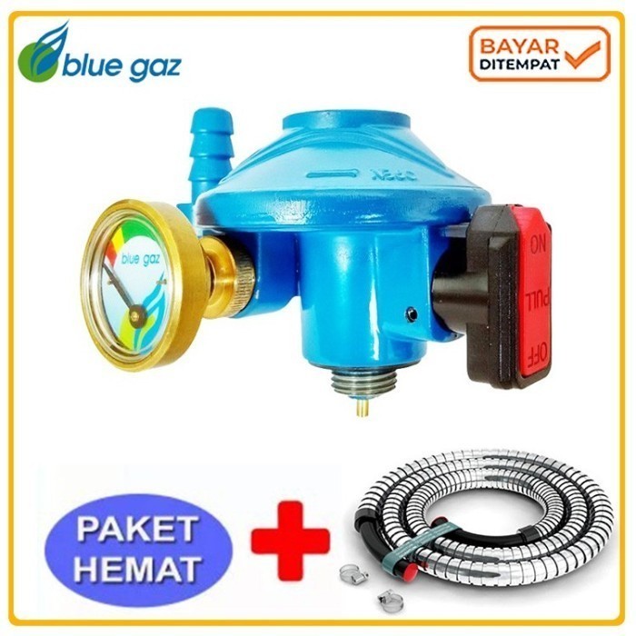 Jual Regulator Gas BLUE GAZ CSL / PD+METER (SNI) ORIGINAL Bluegas Blue ...