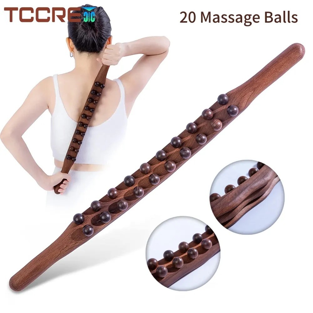 Jual PREORDER Wood Lymphatic Drainage Massager Handheld Massage Stick ...